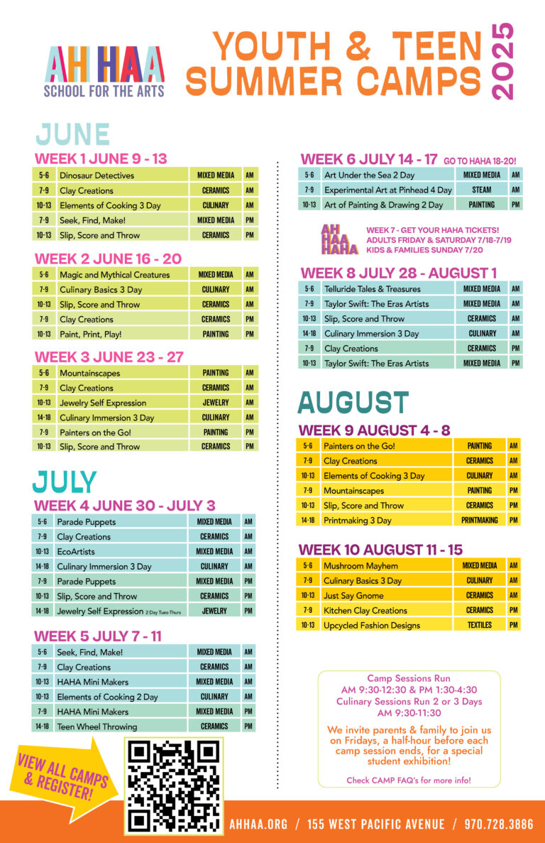 Summer Camp - Ah Haa School for the Arts